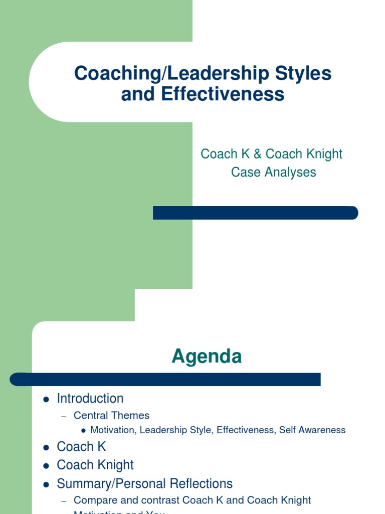 524 799 Coach - K - Coach - Knight - Case | PDF | Leadership | Applied ...