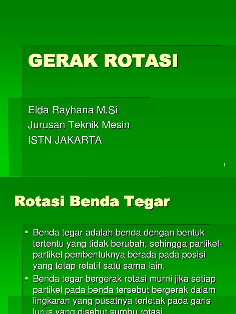 Gerak Rotasi: Konsep dan Rumus Dasar | PDF | Sains & Matematika
