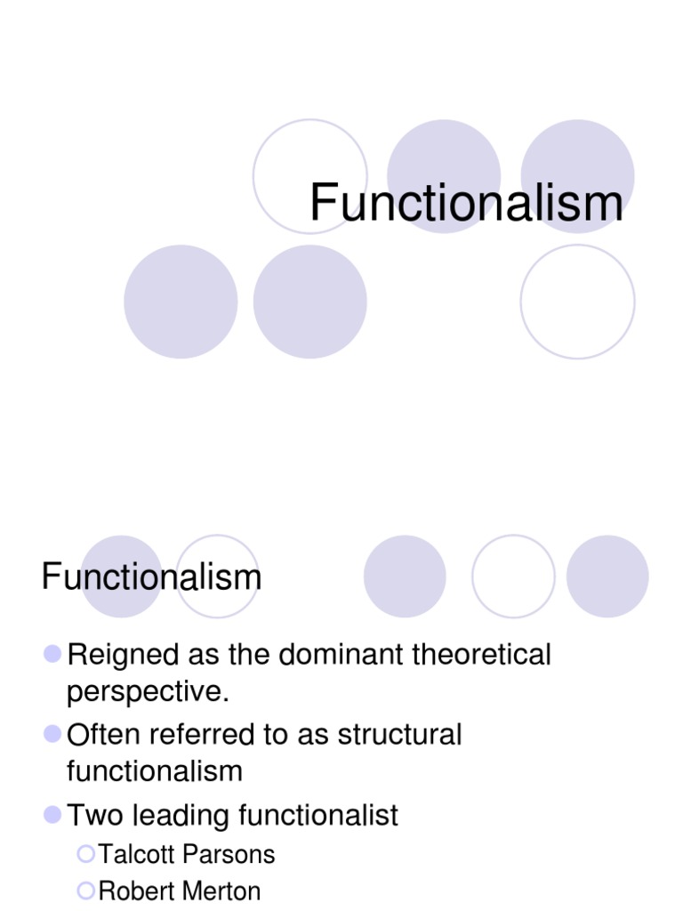 Soc 401 Functionalism | PDF | Émile Durkheim | Sociology