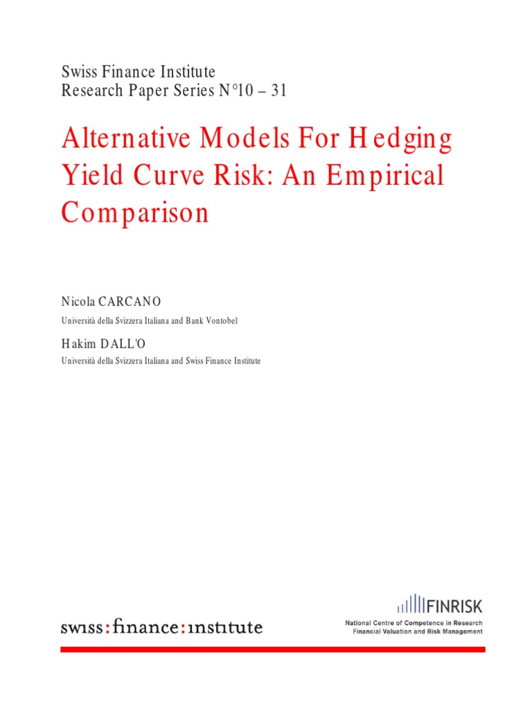 Alternative Models For Hedging Yield Curve Risk An Empirical Comparison ...