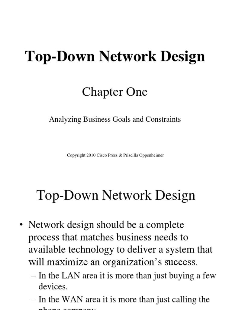 Top-Down Network Design | PDF | Computer Network | Osi Model
