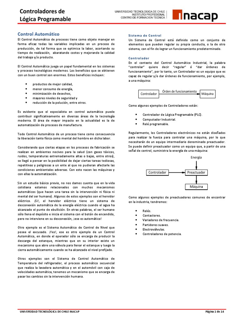 Controladores de Lógica Programable | PDF | Controlador lógico ...