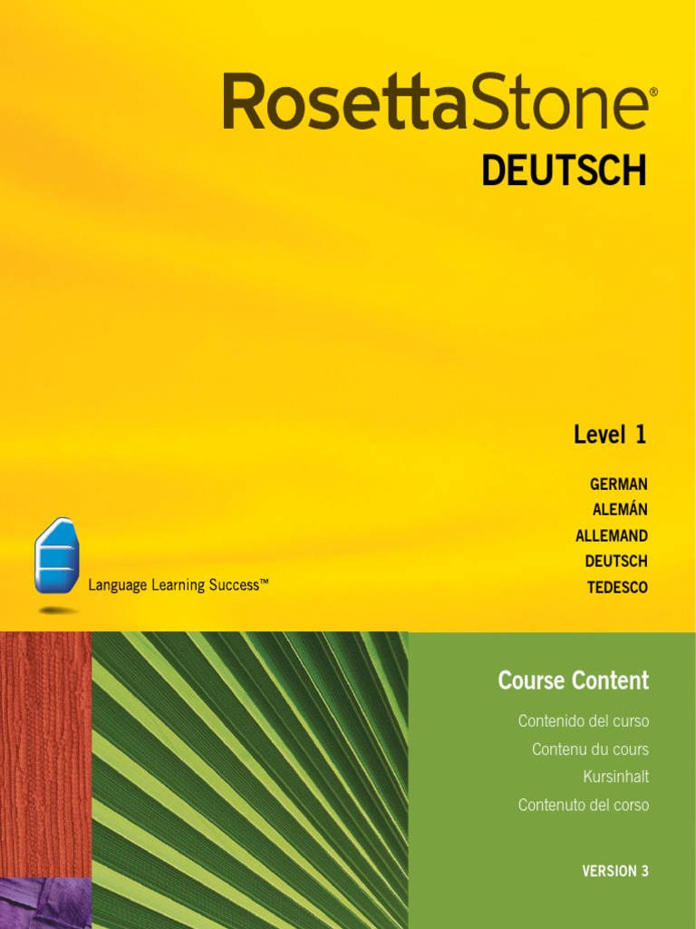 242.Rosetta Stone v3 - Course Contents - German [Level 1-5] | Color