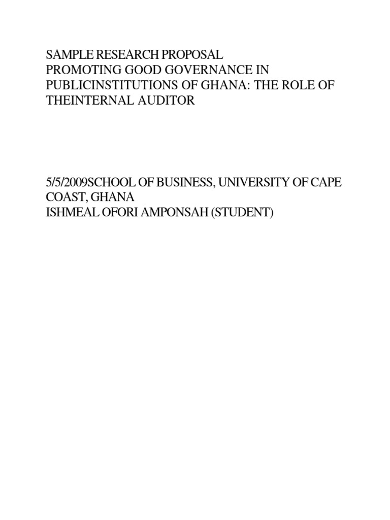 Sample Research Proposal | PDF | Business
