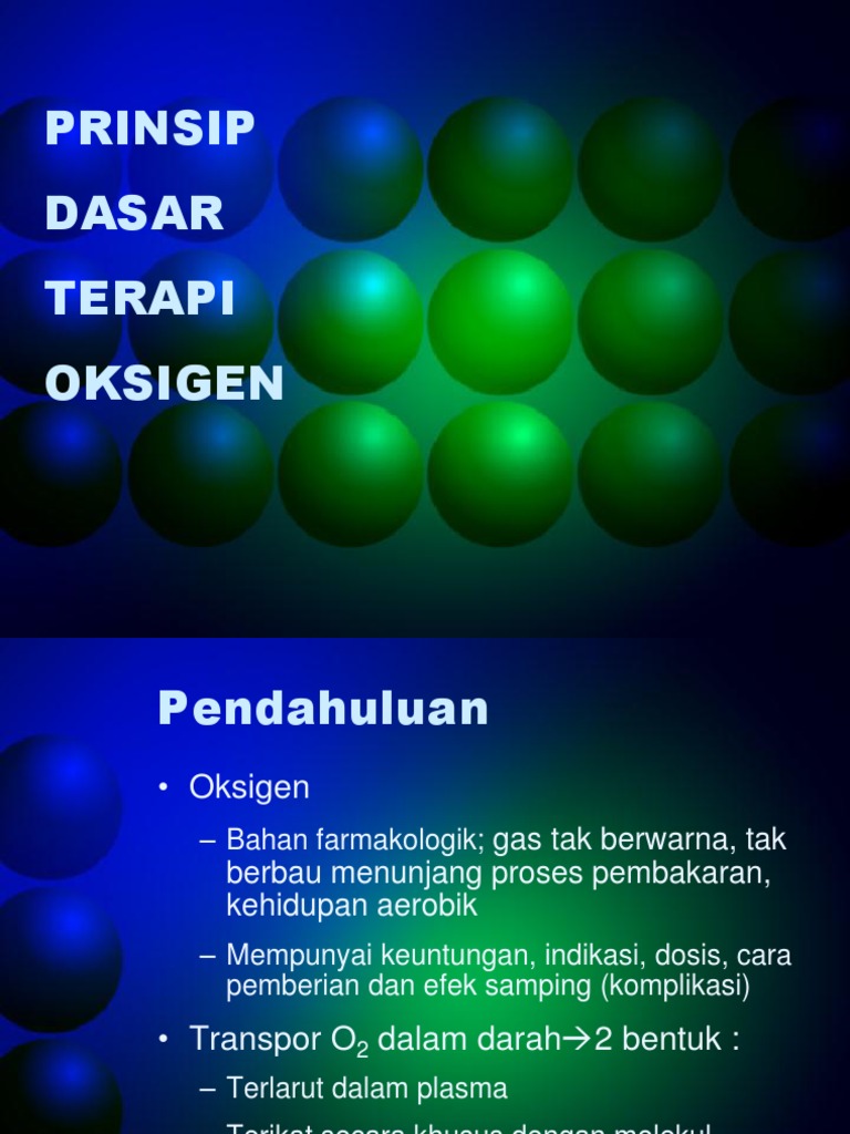 Prinsip Dasar Terapi Oksigen | PDF | Sains & Matematika