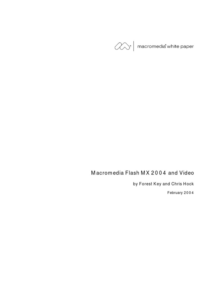 Flash MX 2004 and Video | PDF | Adobe Flash | Streaming Media