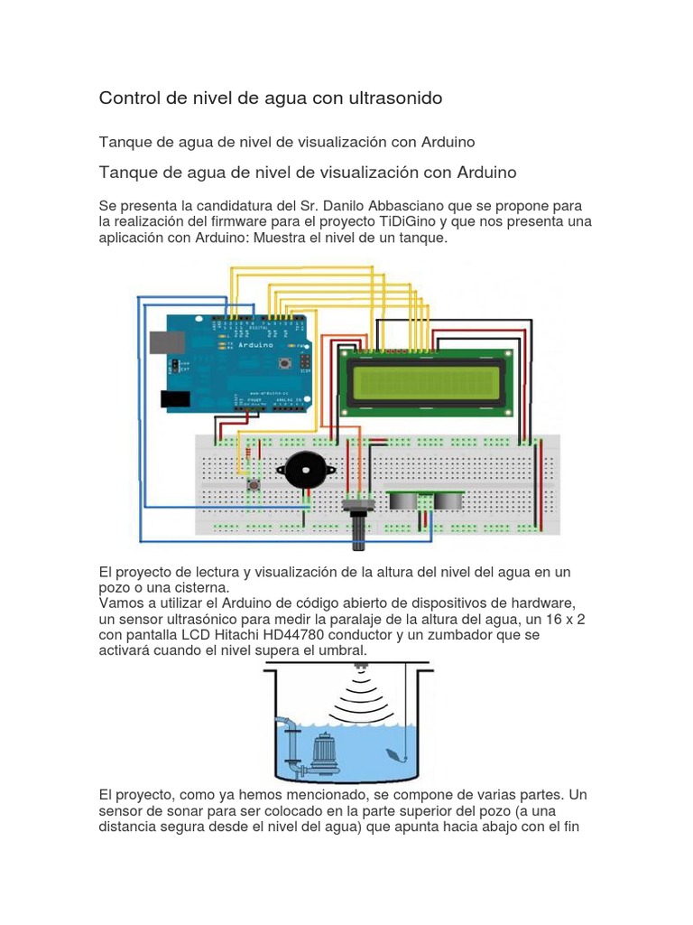 Control de Nivel de Agua con Arduino | PDF | Agua | Informática y ...
