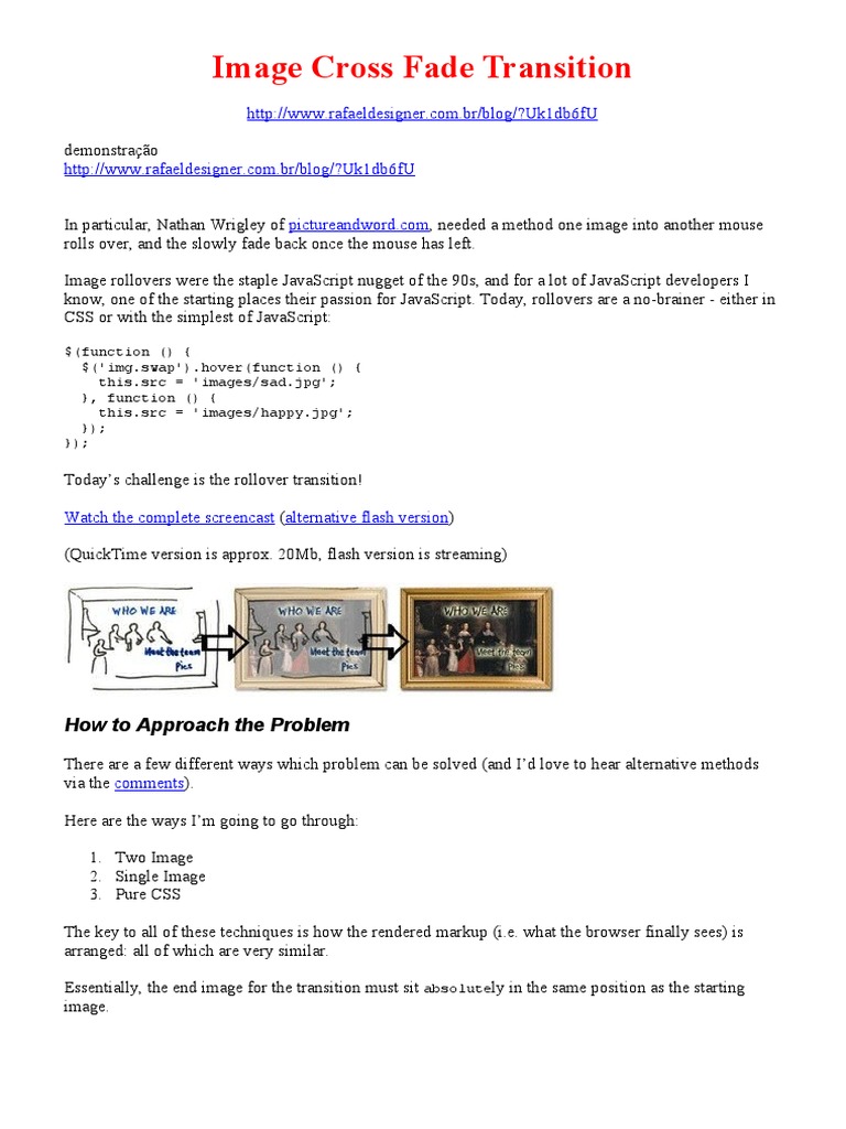 Image Cross Fade Transition | PDF | Cascading Style Sheets | J Query