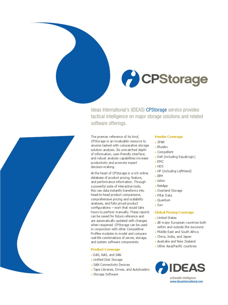 CPStorage Brochure | PDF | Computer Data Storage | Databases