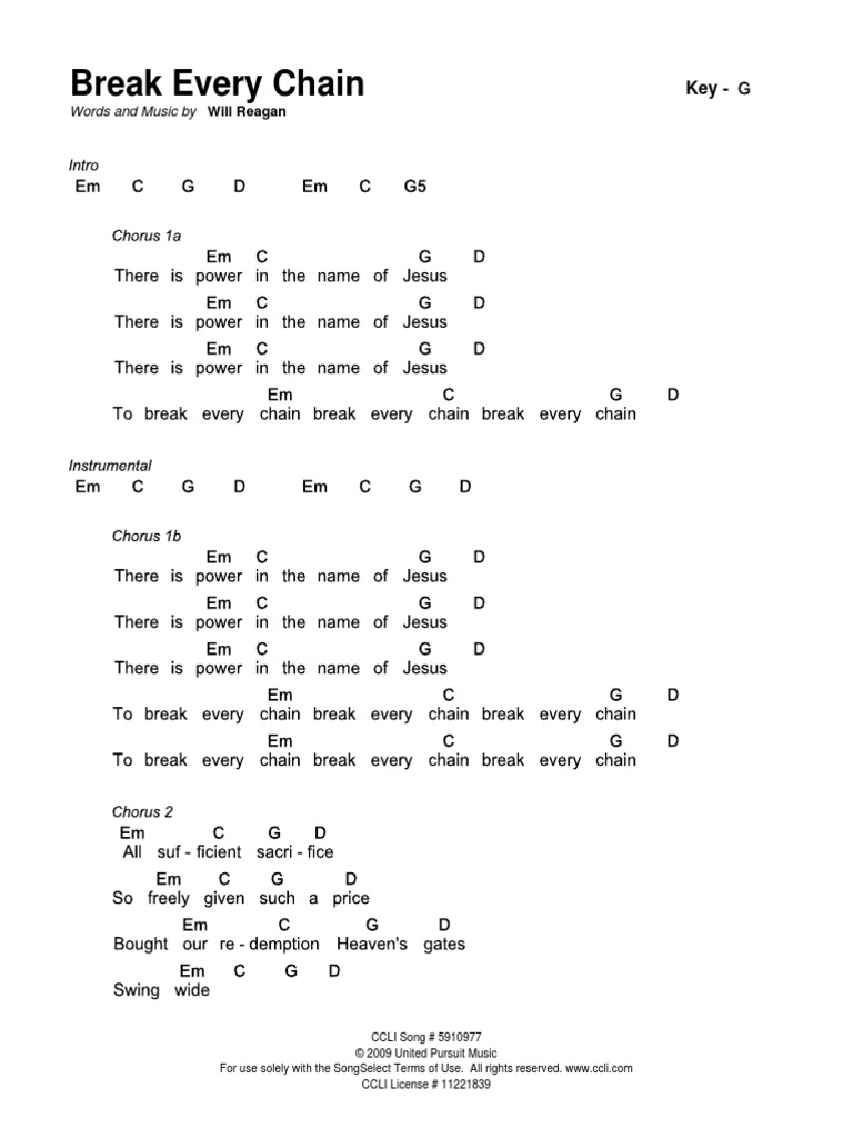 Break Every Chain-G | PDF