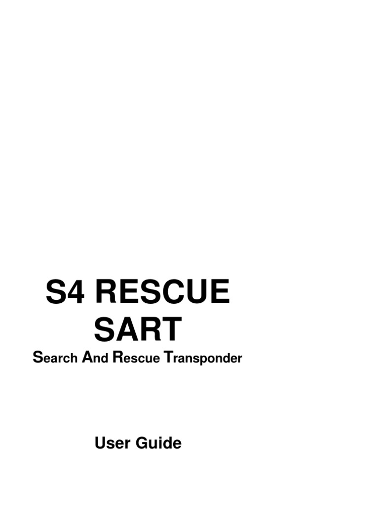 Mcmurdo S4 SART User Guide | PDF | Radar | Bandwidth (Signal Processing)