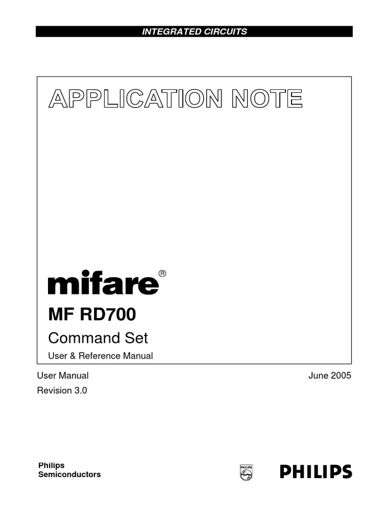 MFRD700 Command Set PDF PDF Application Programming Interface