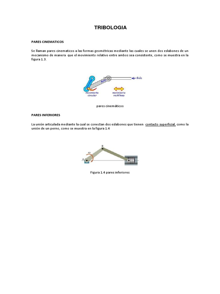 Pares Cinematicos | PDF | Engranaje | Ingeniería mecánica