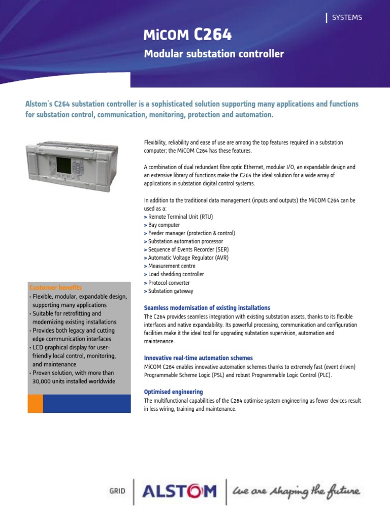 Micom c264 Brochure Eng | PDF | Programmable Logic Controller ...