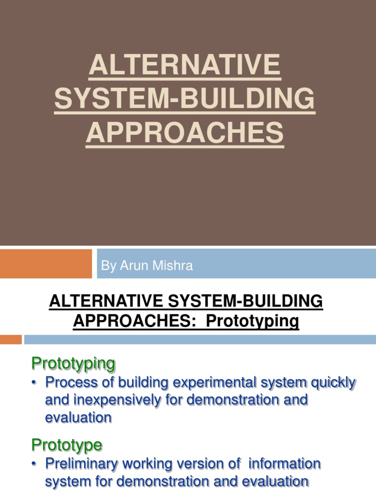 Alternative System-Building Approaches | PDF | Software Prototyping ...