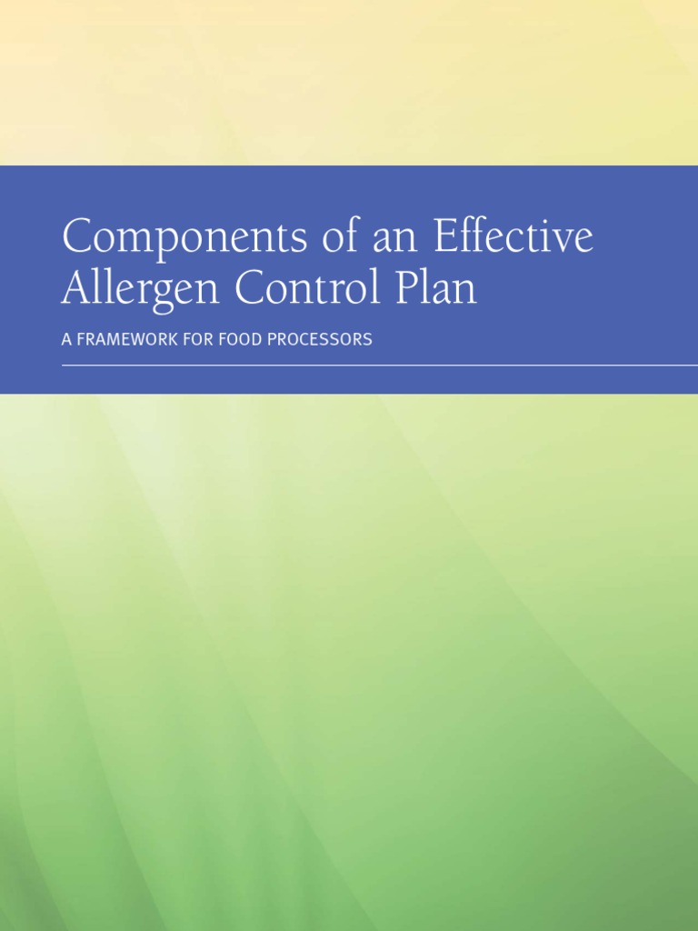 Allergen Control Plan | PDF | Food Allergy | Foods