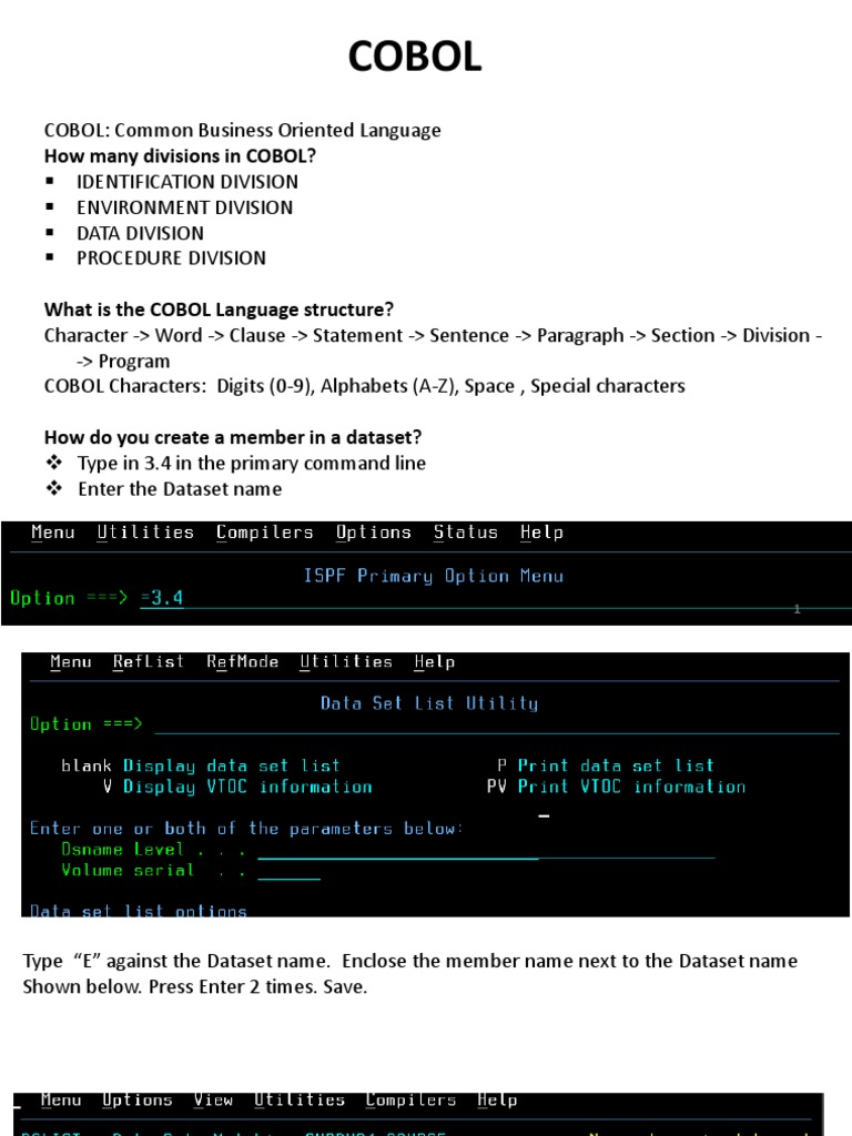 COBOL | PDF | Byte | Office Equipment