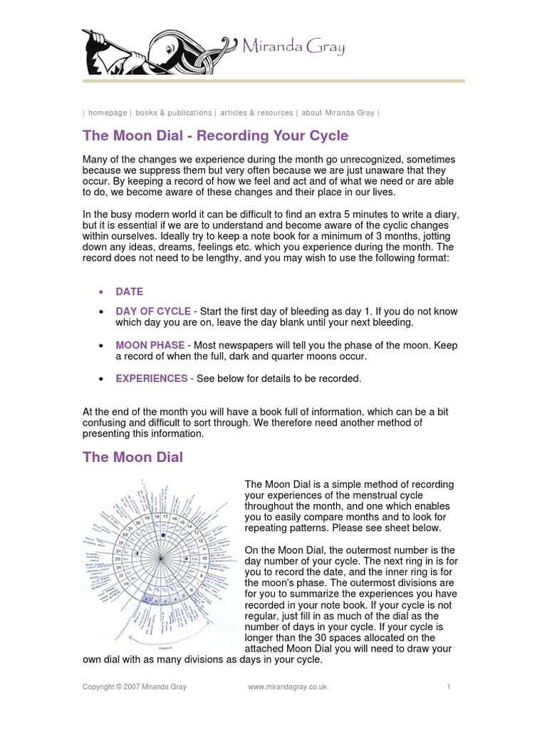 Miranda Gray Moon Dial | PDF | Dream | Spirituality