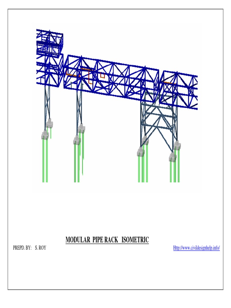 Modular Pipe Rack Isometric: Prepd. By: S. Roy | PDF