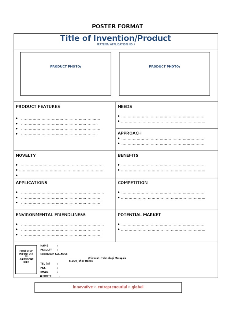 Invention/Product Overview Poster | PDF
