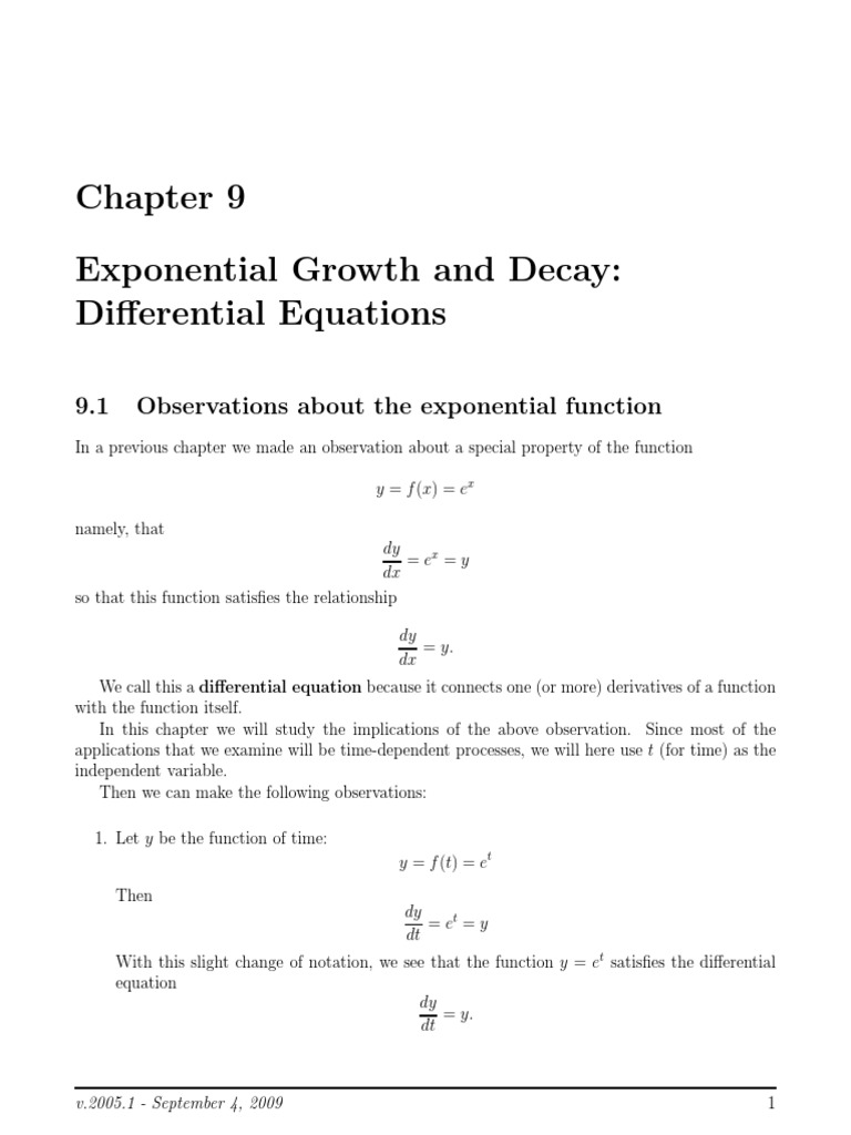 Growth and Decay | PDF