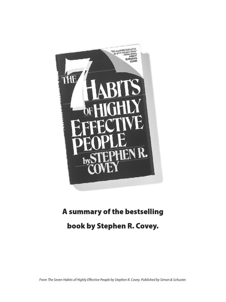 7 Habits Summary0.pdf | Habits | Psychology & Cognitive Science