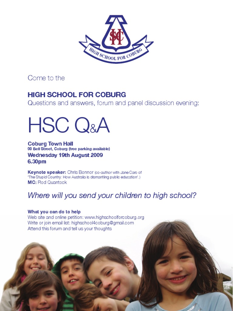HSC Q&A Forum Poster | PDF