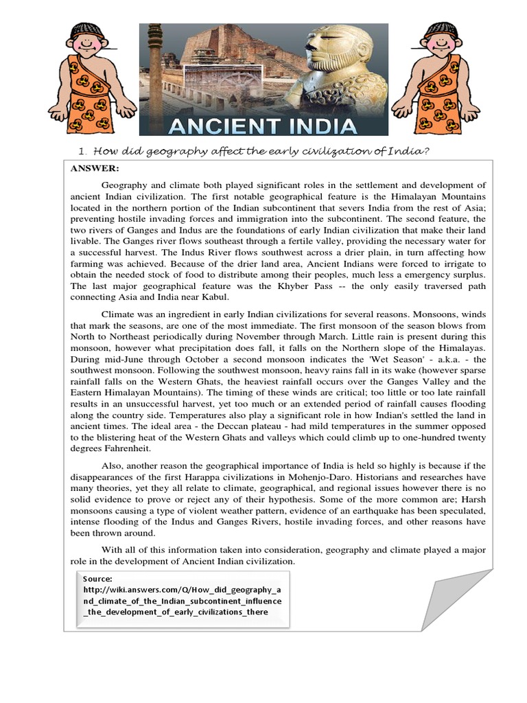 How Did Geography Affect The Early Civilization of India | PDF | Plato ...