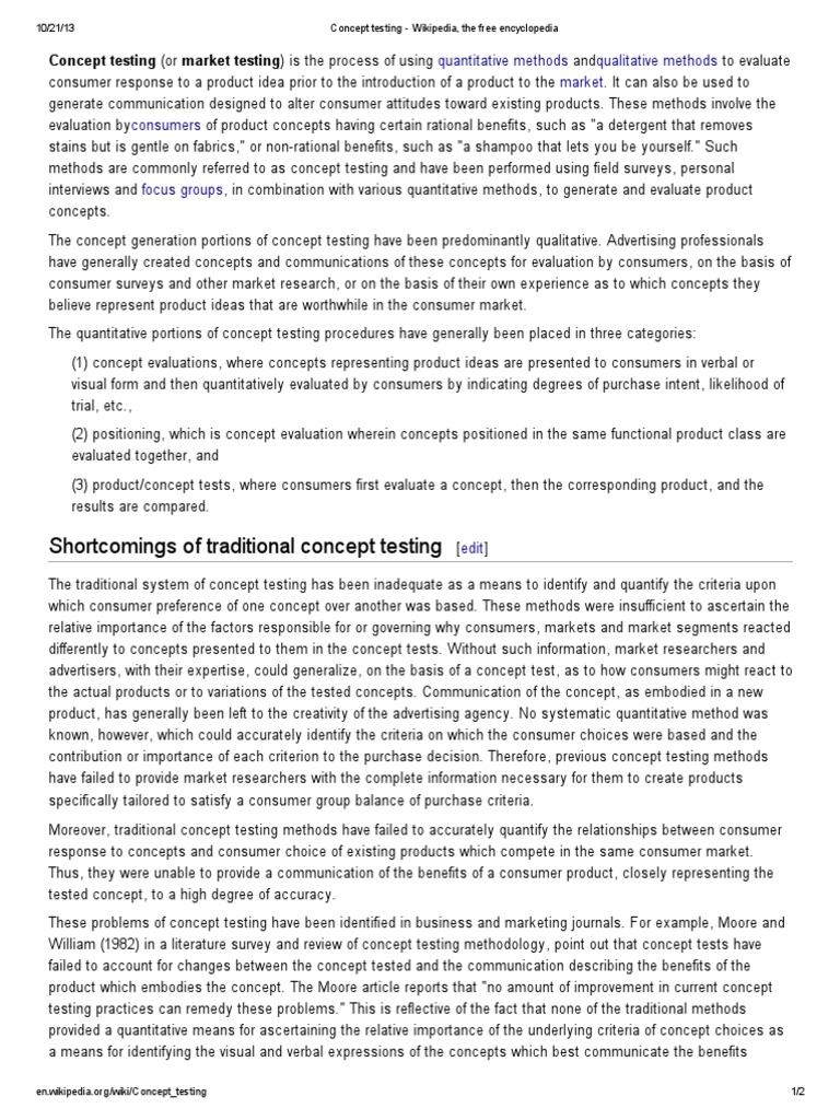 Shortcomings of Traditional Concept Testing: Quantitative Methods ...