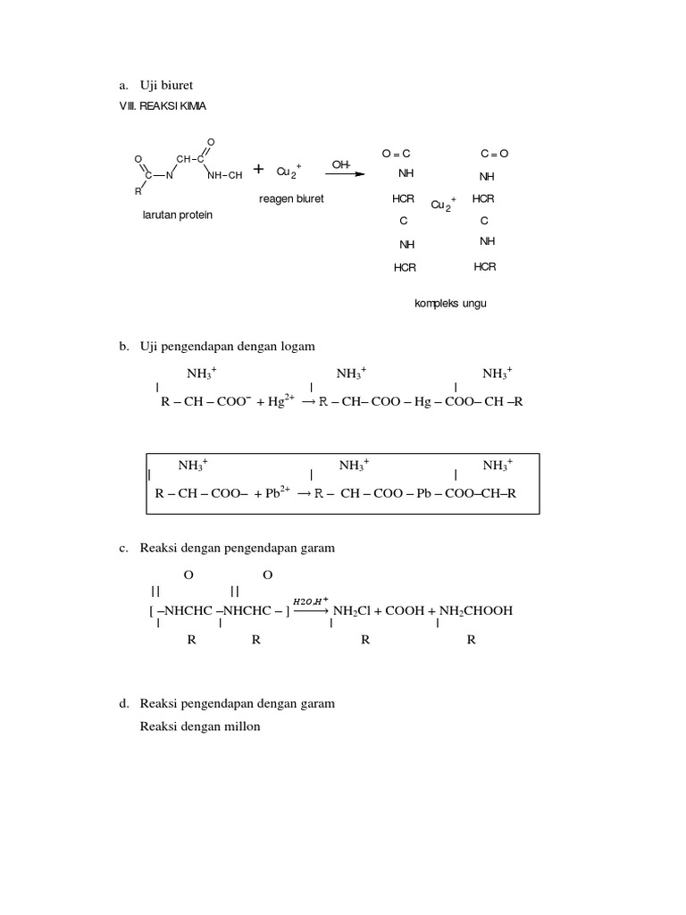 Reaksi Uji Protein | PDF