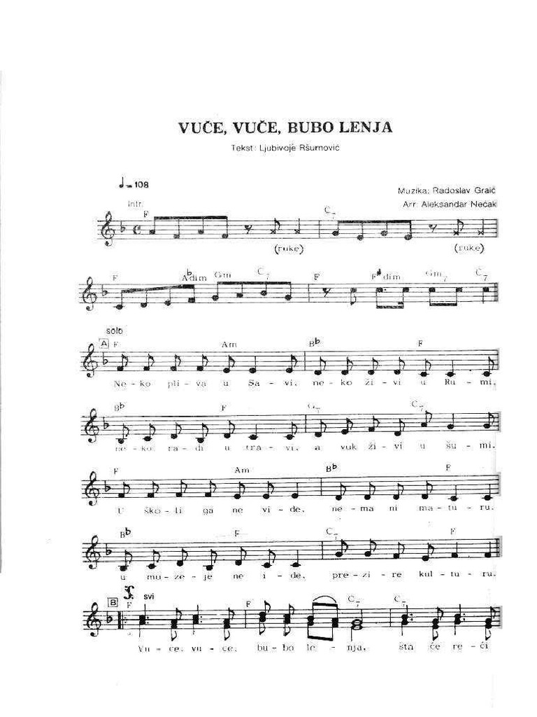 Vuce, Bubo Lenja | PDF