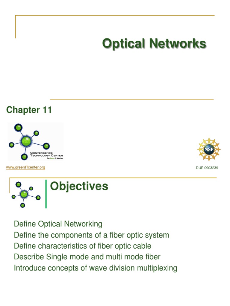 2010 CT - CH 11 PP - Introduction To Fiber Optic Networks | PDF ...