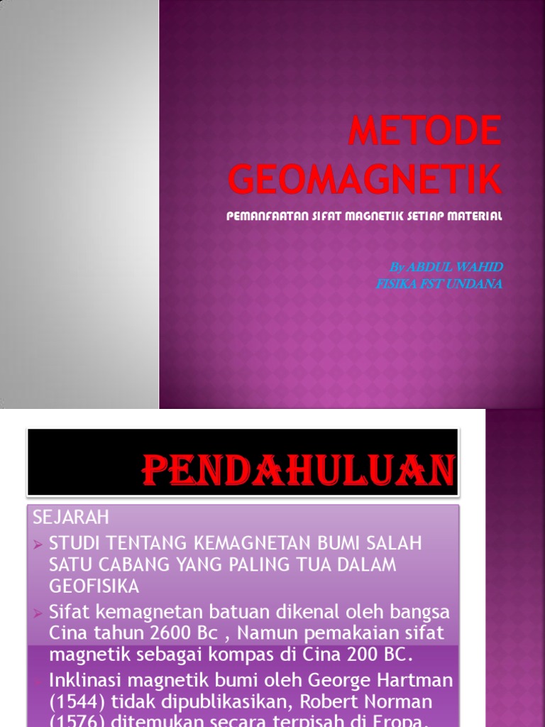 Metode Geomagnetik | PDF | Sains & Matematika | Teknologi & Rekayasa