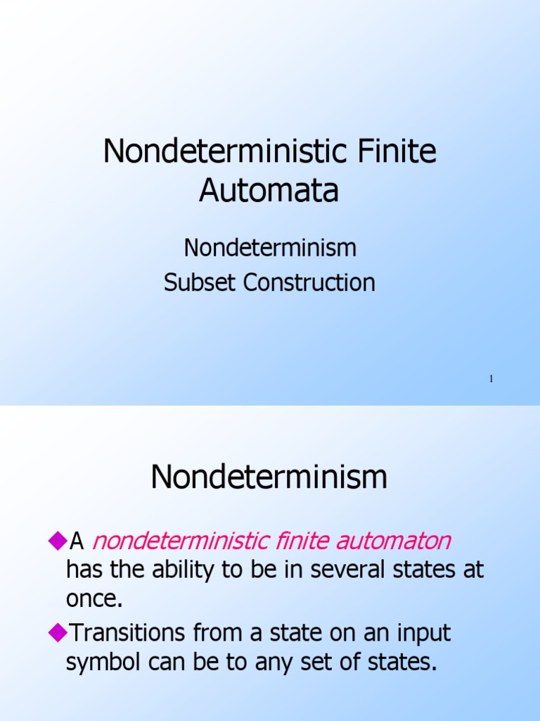 Non Deterministic Finite Automata Pdf Formal Methods Models Of Computation