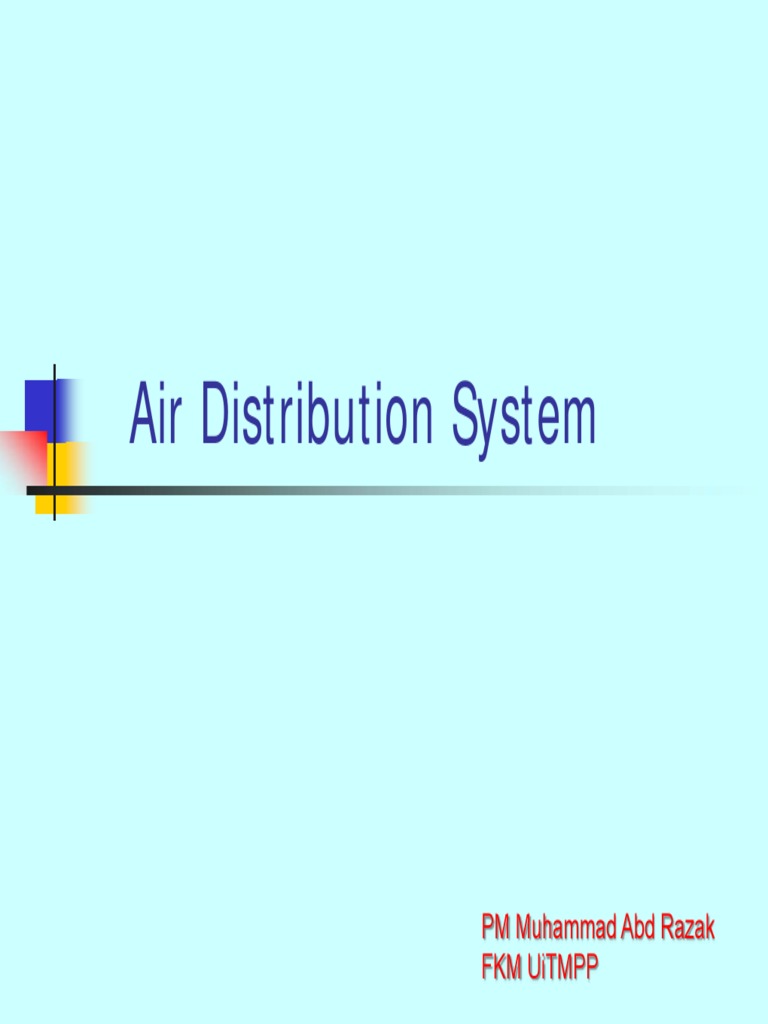 Air Distribution System Essentials | PDF | Diffusion | Chemical Engineering