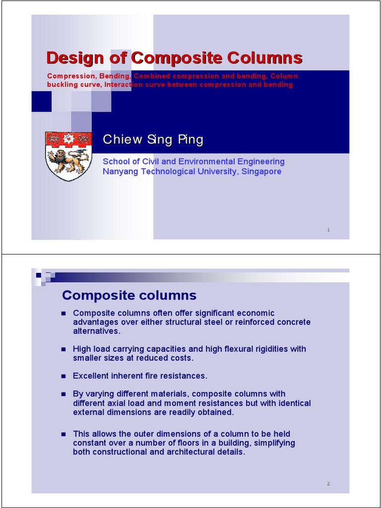 Composite Column | PDF | Buckling | Column