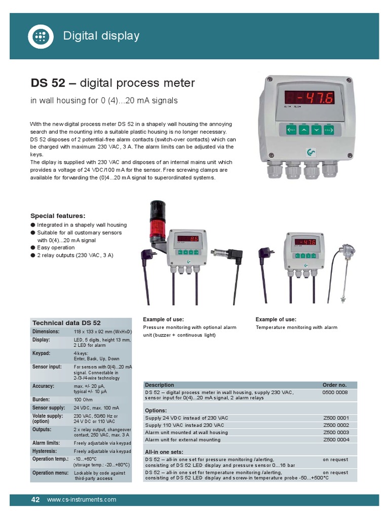 DS51 N DS52 | PDF | Relay | Sensor