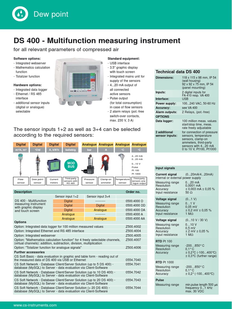 DS400 Multifunction | PDF | Sensor | Touchscreen