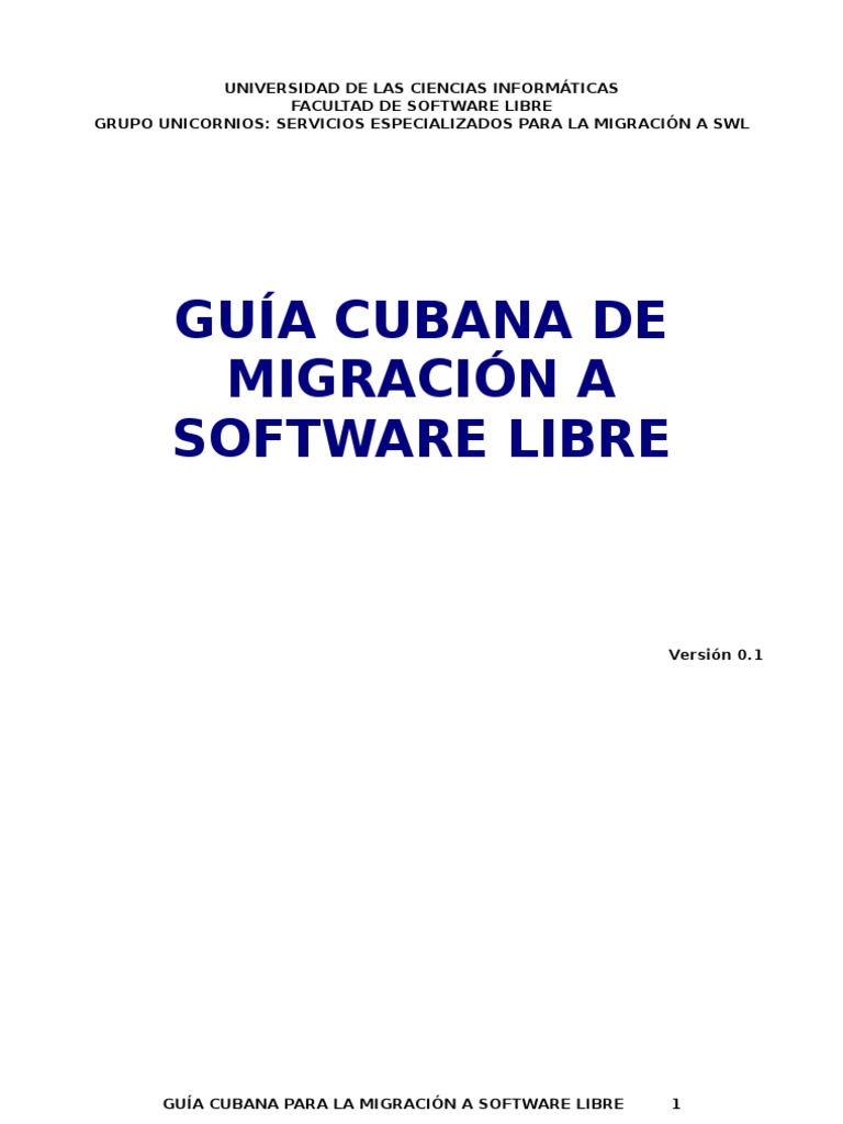 Guia Cubana (Migracion A Software Libre) | PDF | Software libre | Distribución de Linux