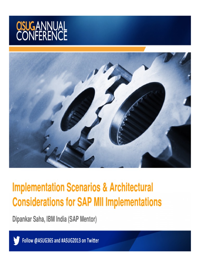 1105 Implementation Scenarios Architectural Considerations For SAP MII Implementations | PDF ...