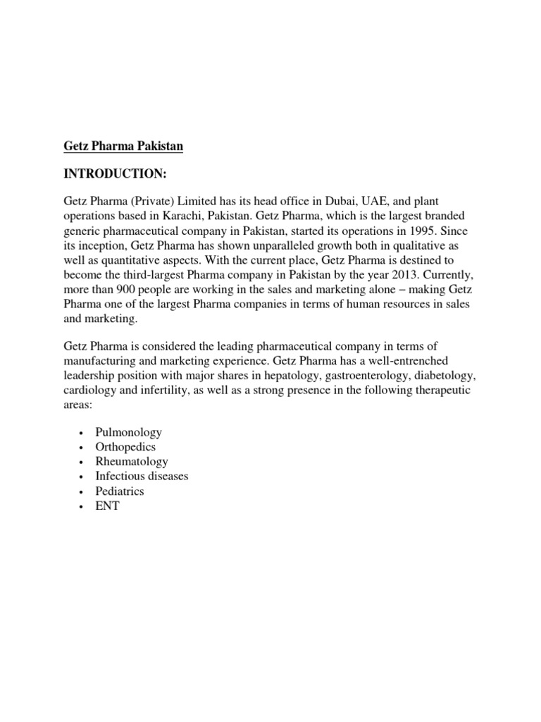 Getz Pharma | PDF | Warehouse | Pharmaceutical Industry