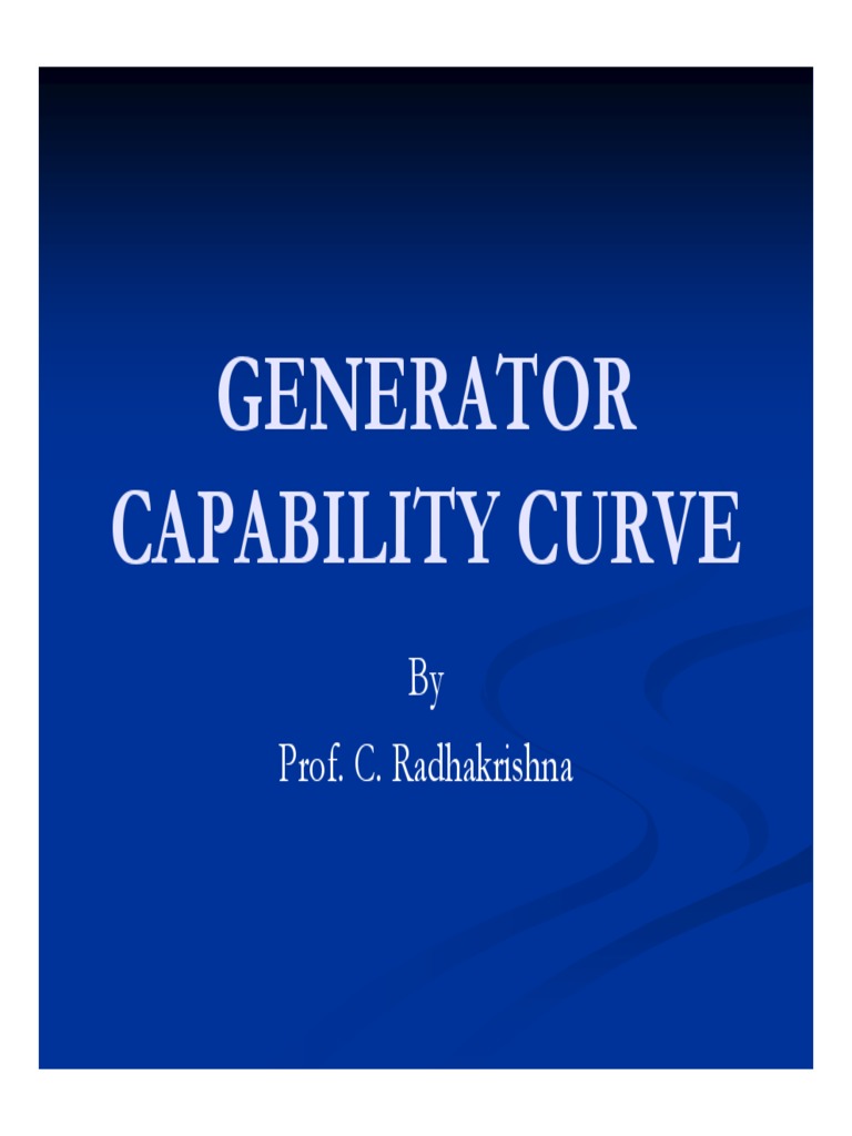 Generator Capability Curve: by Prof. C. Radhakrishna | PDF | Electric ...