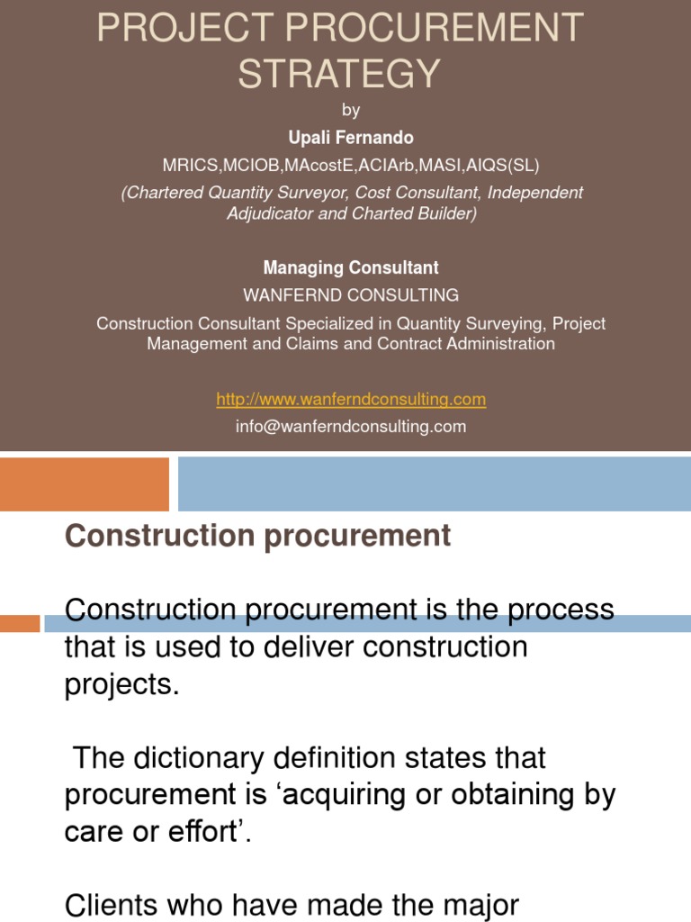 Construction Procurement Management