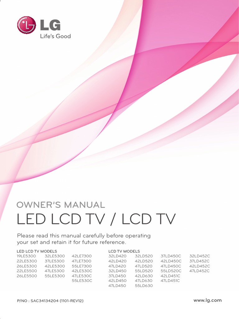 TV LG Ld450c Manual | PDF | Hdmi | Ac Power Plugs And Sockets