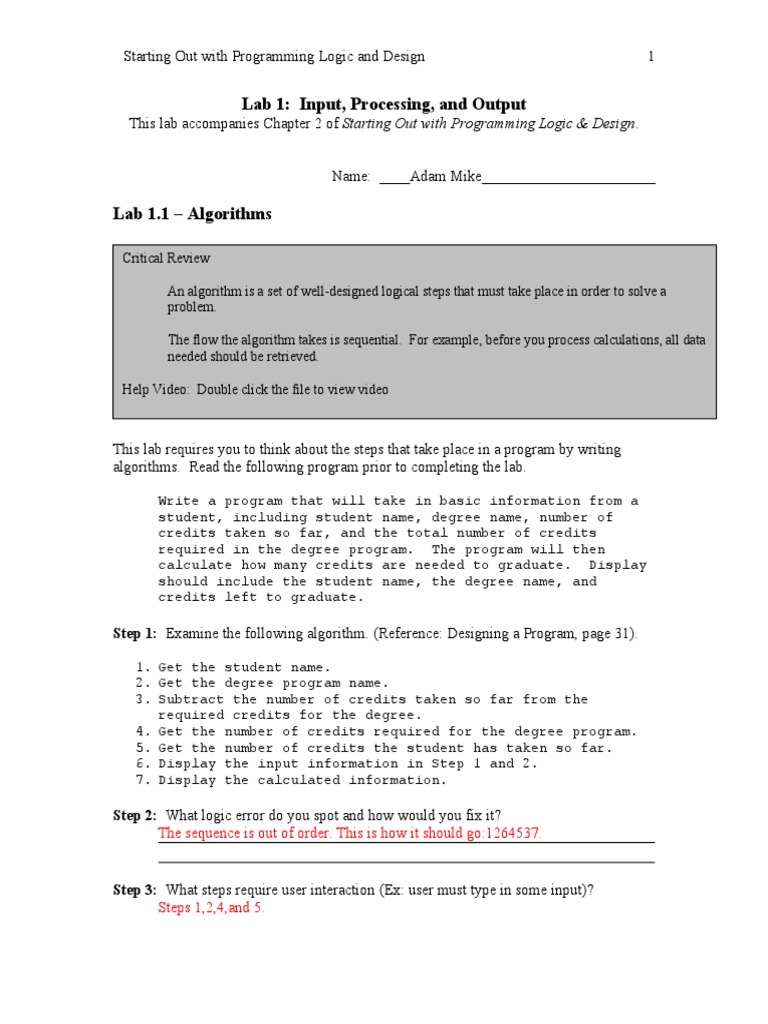 Lab 1 Student | PDF | Reserved Word | Computer Program