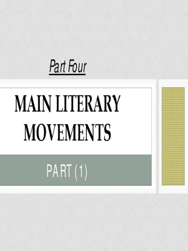 Overview of Major Literary Movements | PDF | Romanticism | Symbolism (Arts)