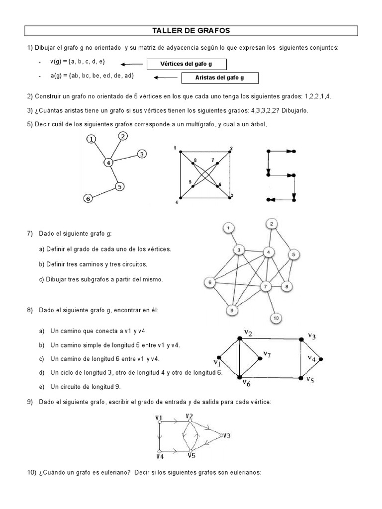 Ejercicios de Grafos