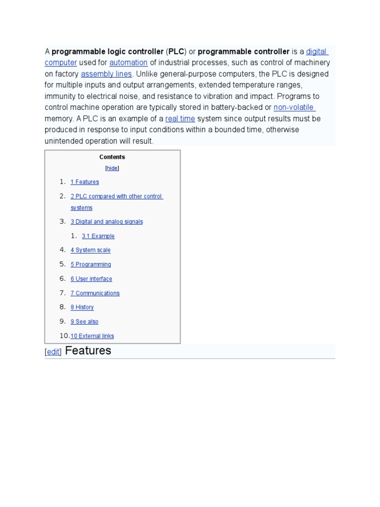 A Programmable Logic Controller | PDF | Programmable Logic Controller ...
