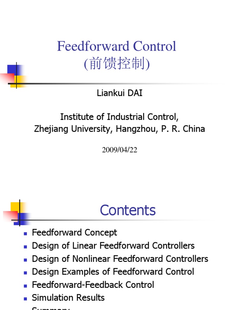 Feedforward Control Design Examples | PDF | Control Theory | Control System