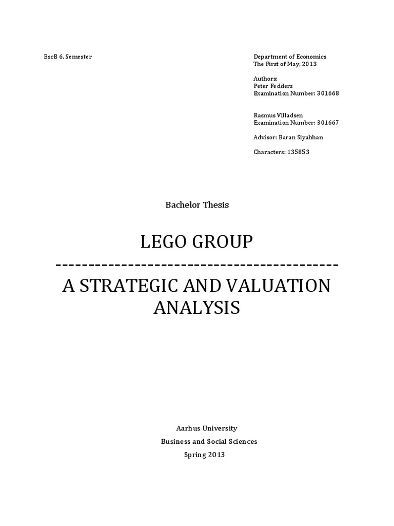 LEGO Group A Strategic and Valuation Analysis | PDF | Discounted Cash ...